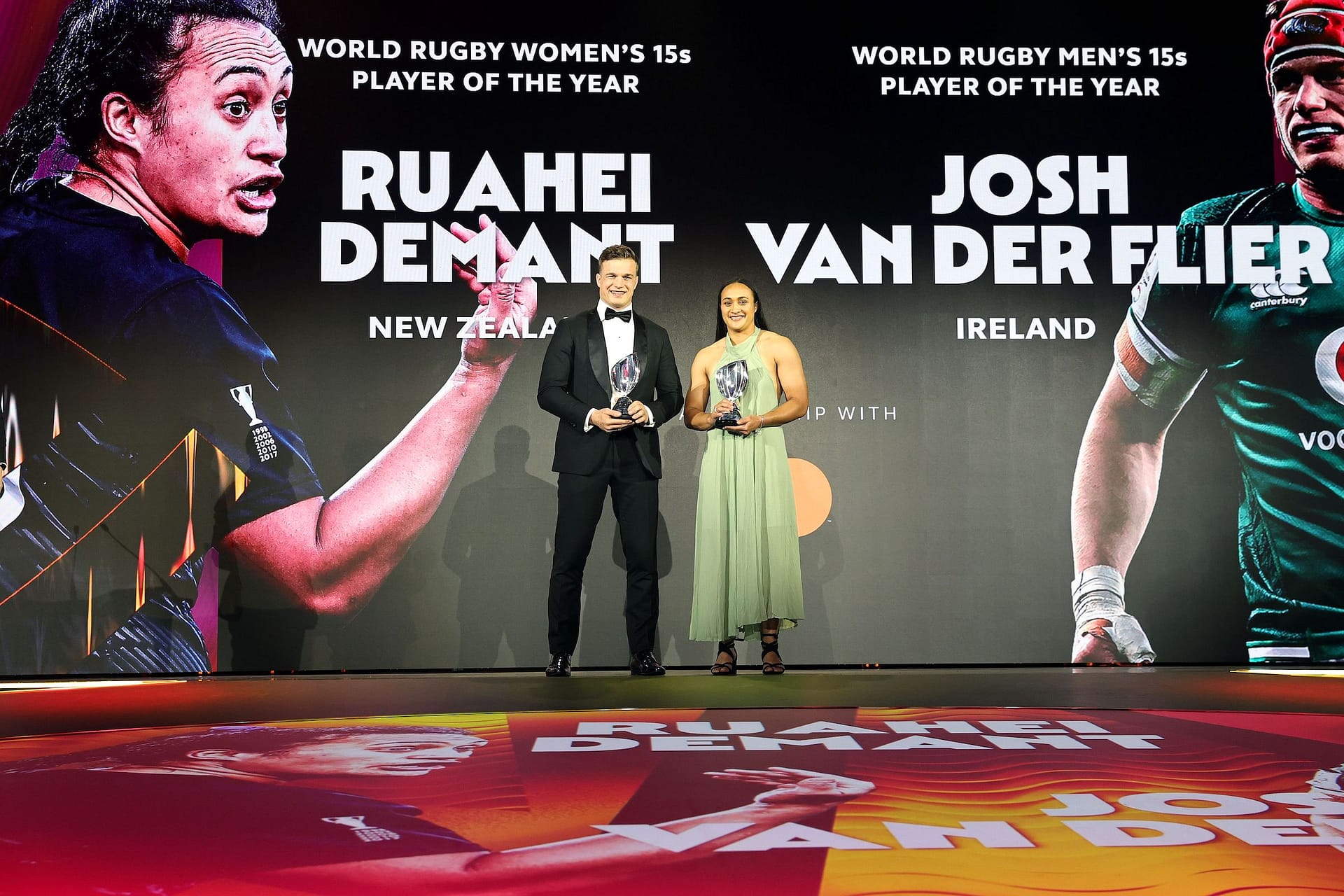 Josh van der Flier and Ruahei Demant Named World Rugby Players Of The ...